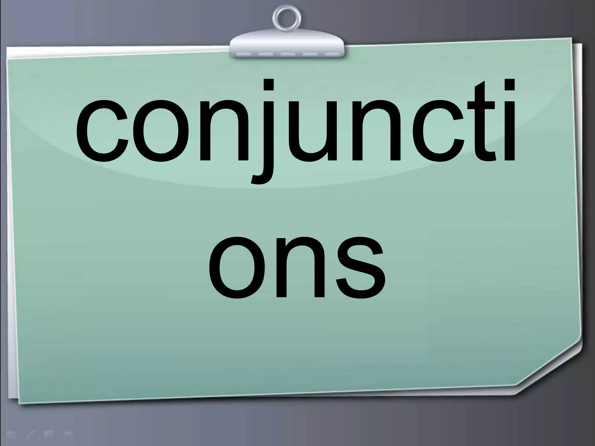 Part of Speech - Conjunctions | PPTX