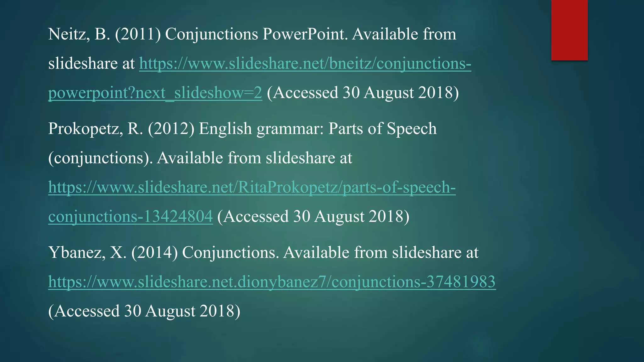 Conjunctions | PPTX