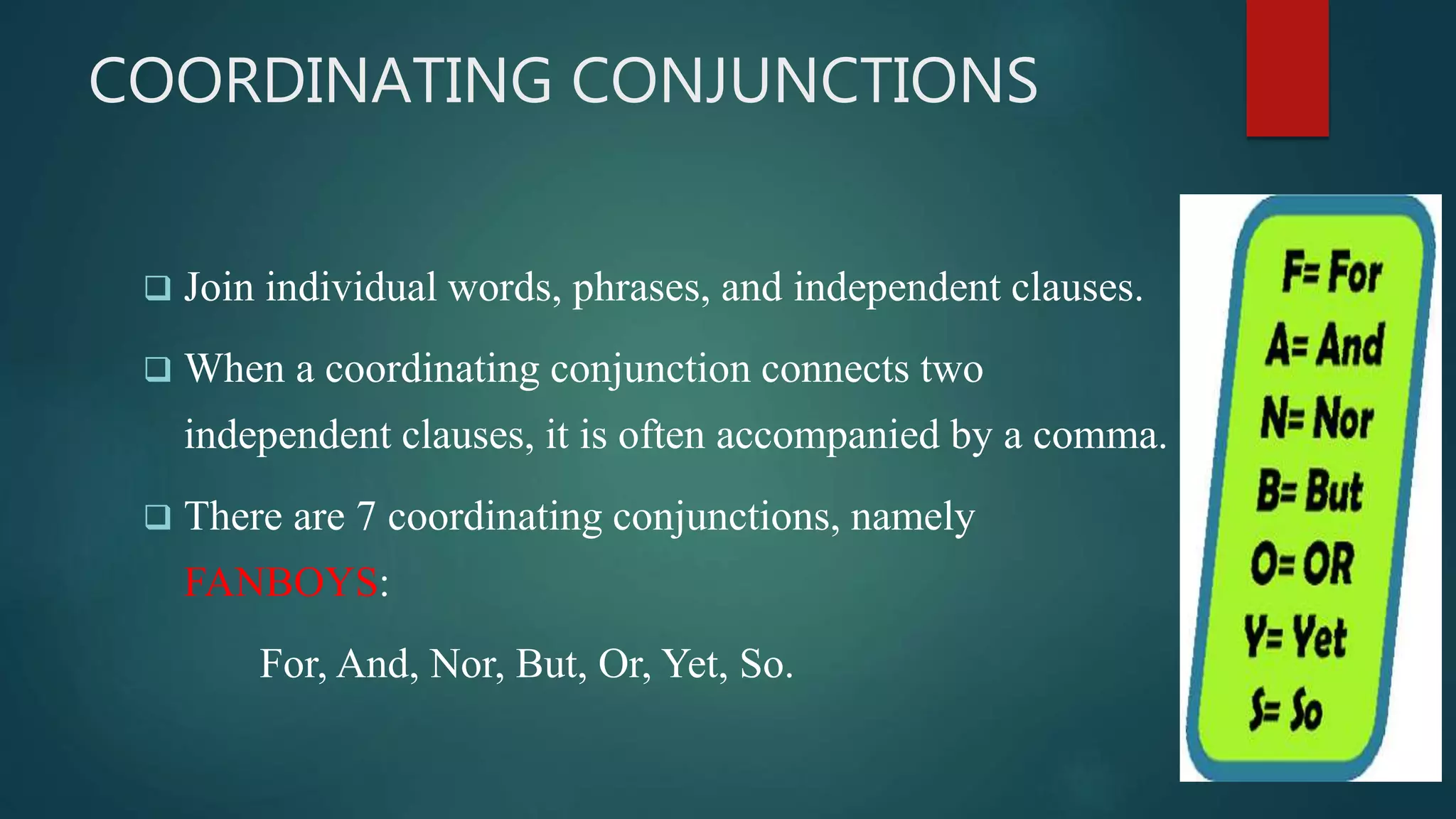 Conjunctions | PPTX