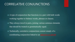 Conjunctions | PPTX