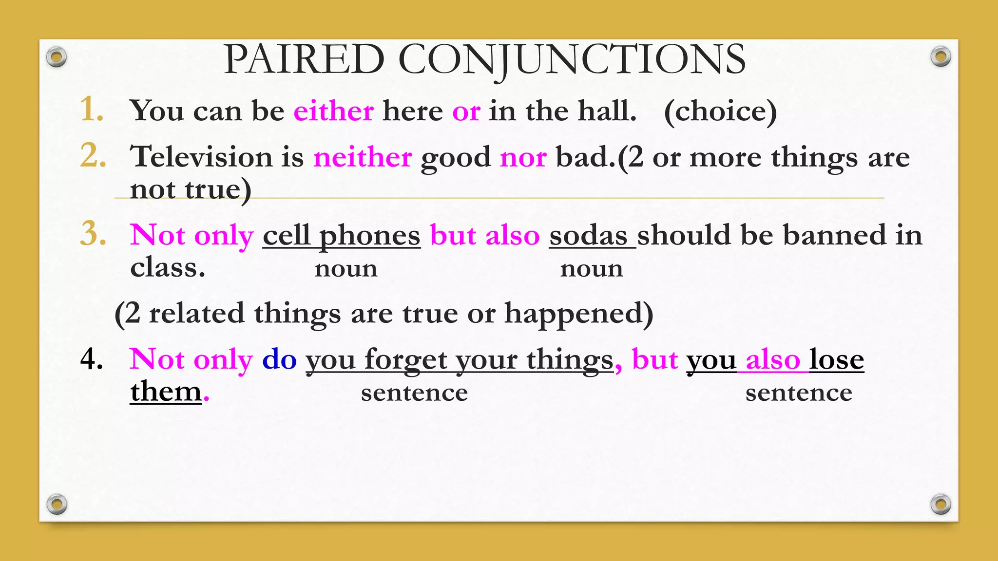 Conjunctions | PPTX