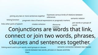 DIFFERENT TYPES AND USES OF CONJUNCTIONS | PPTX