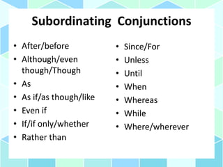Conjunctions | PPTX