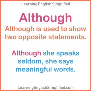 Learn 15 highly useful Conjunctions in English | PDF