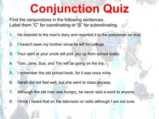 Conjunctions | PPT