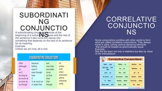 Conjunctions what are they how they are used | PPT