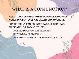 Coordinating and subordinating Conjunctions for grade 6 | PPT