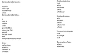 Conjunctions in English as a grammar lesson | PPT
