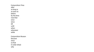 Conjunctions in English as a grammar lesson | PPT