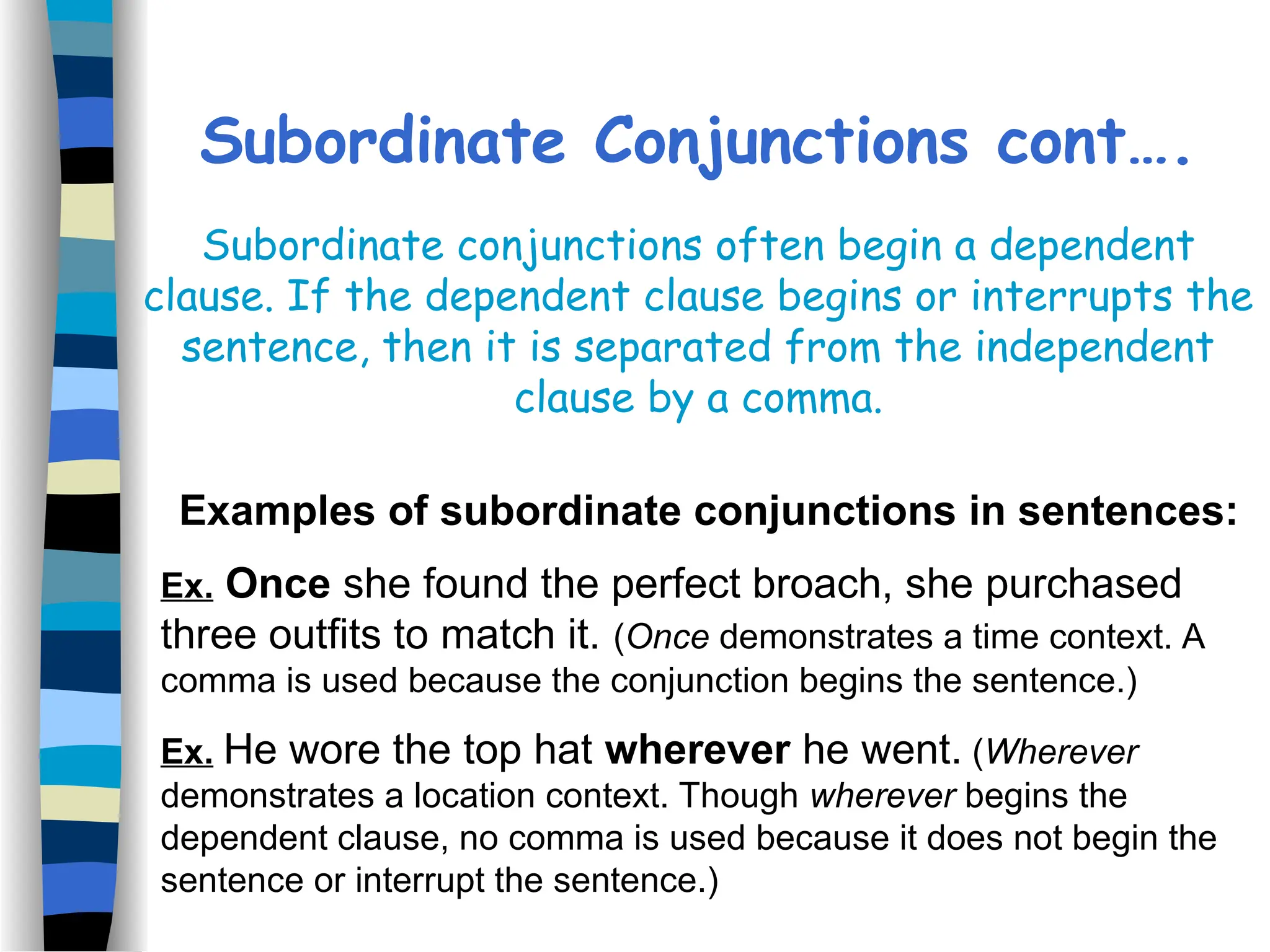 conjunctions in the sentences.presentation | PPT
