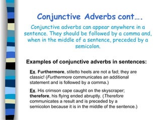 conjunctions in the sentences.presentation | PPT