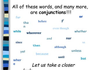 conjunctions in the sentences.presentation | PPT