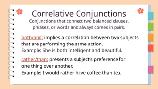"Connecting Ideas: The Role of Conjunctions" | PPT