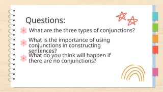 "Connecting Ideas: The Role of Conjunctions" | PPTX