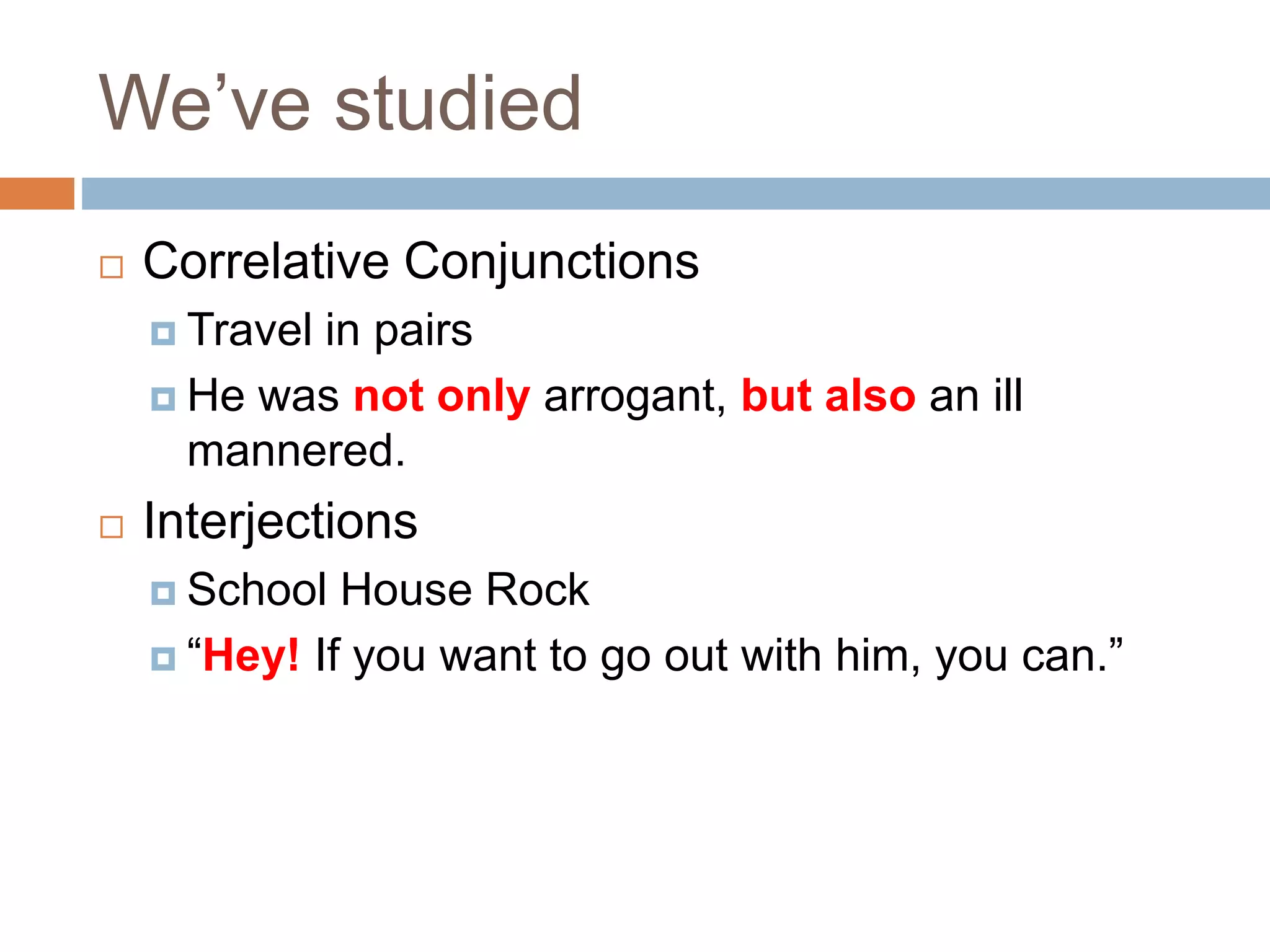 Conjunctions and Conjunctive Adverbs.ppt
