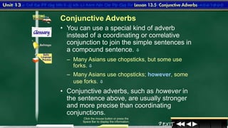Conjunctions & conjunctive adverbs | PPTX