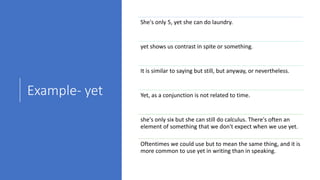Conjunctions, connectives, and adverb clauses part 1 | PPTX