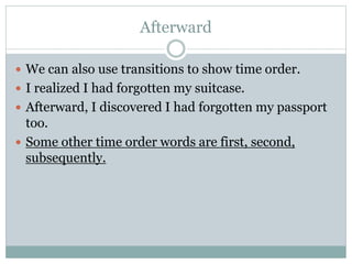 Conjunctions, connectives, and adverb clauses part 2 | PPTX | Resume ...