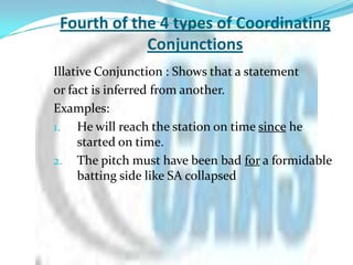 Conjunctions | PPTX | Cricket | Sports