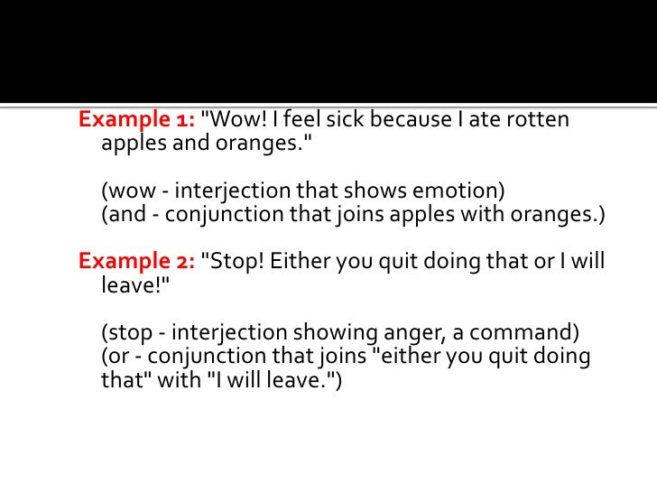 Conjunctions And Interjections Lesson