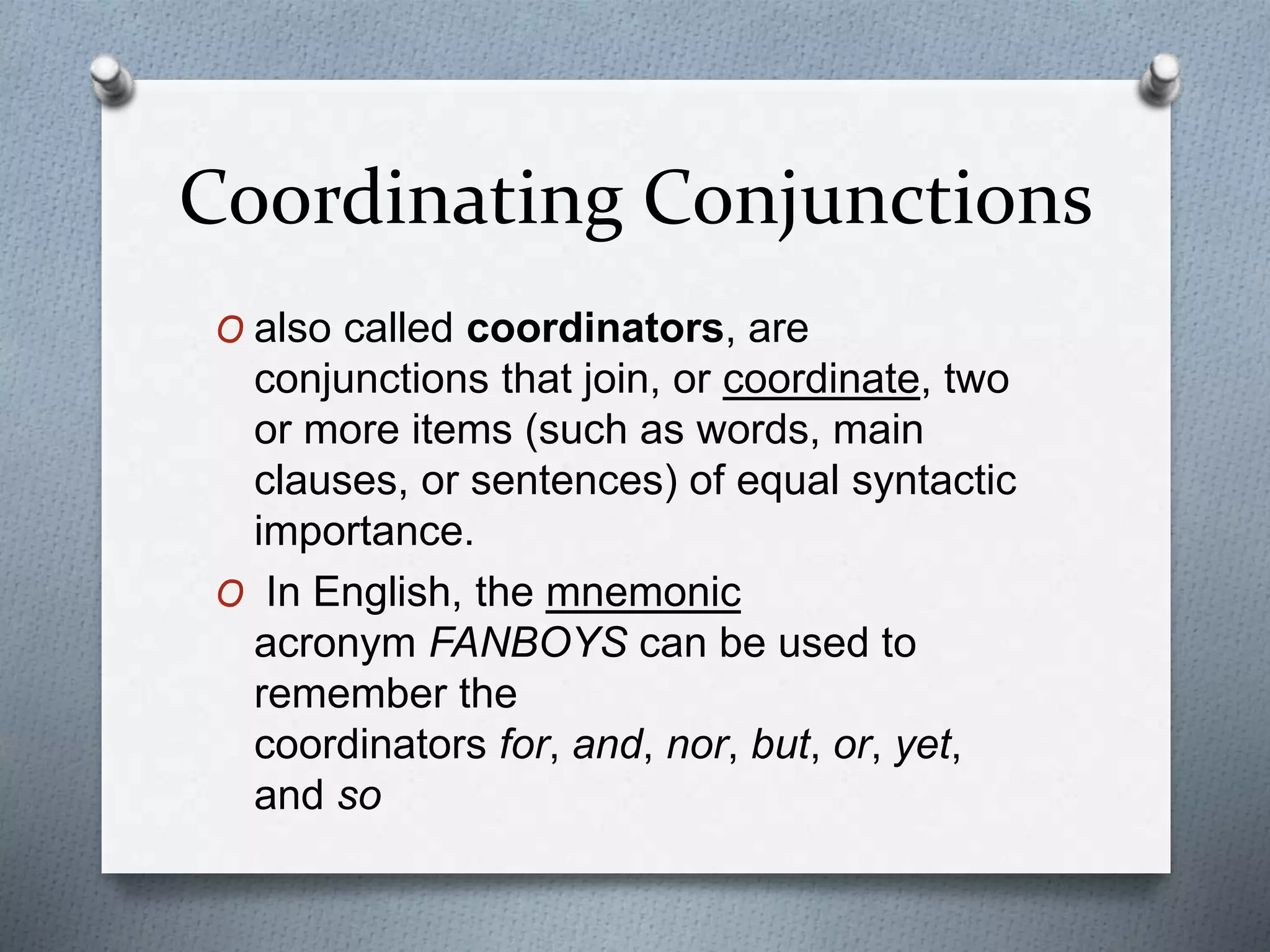 CONJUNCTIONS | PPTX