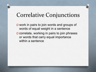 CONJUNCTIONS | PPTX