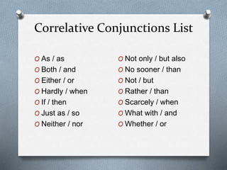 CONJUNCTIONS | PPTX
