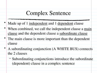 An introduction to conjuntions. compound sentences and complex ...