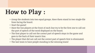 Conjunctions, Prepositions, and Interjections Language Review Game ...