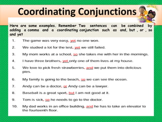 The Three Conjunctions: Part of Speech | PPT