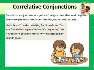 The Three Conjunctions: Part of Speech | PPT