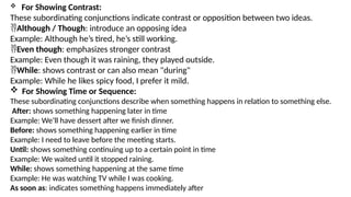 Conjunction uses and punctuation. punctuation with conjuctive ...