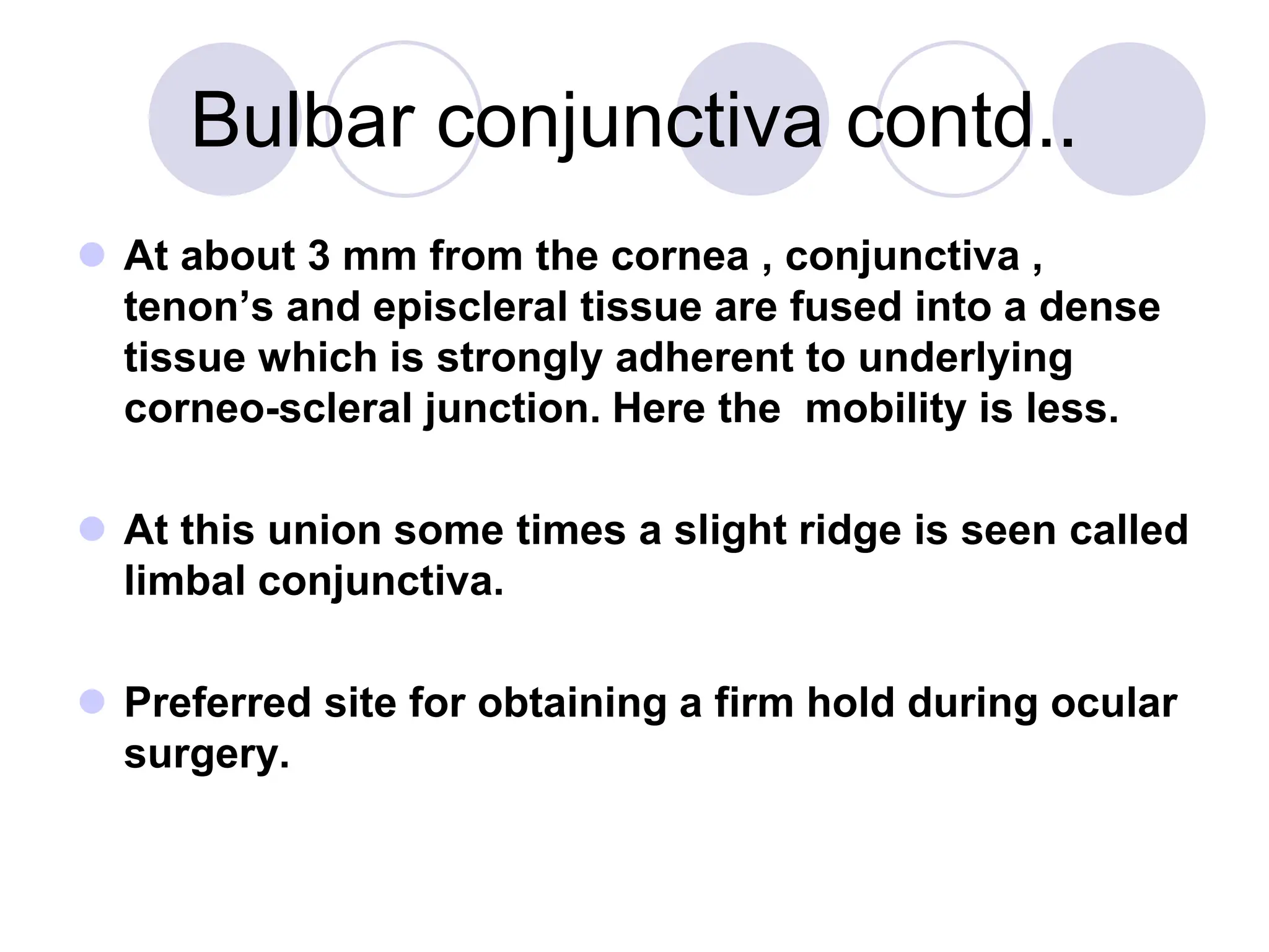 Anatomy of Conjunctiva- bulbar ,palpebral and forniceal | PPT