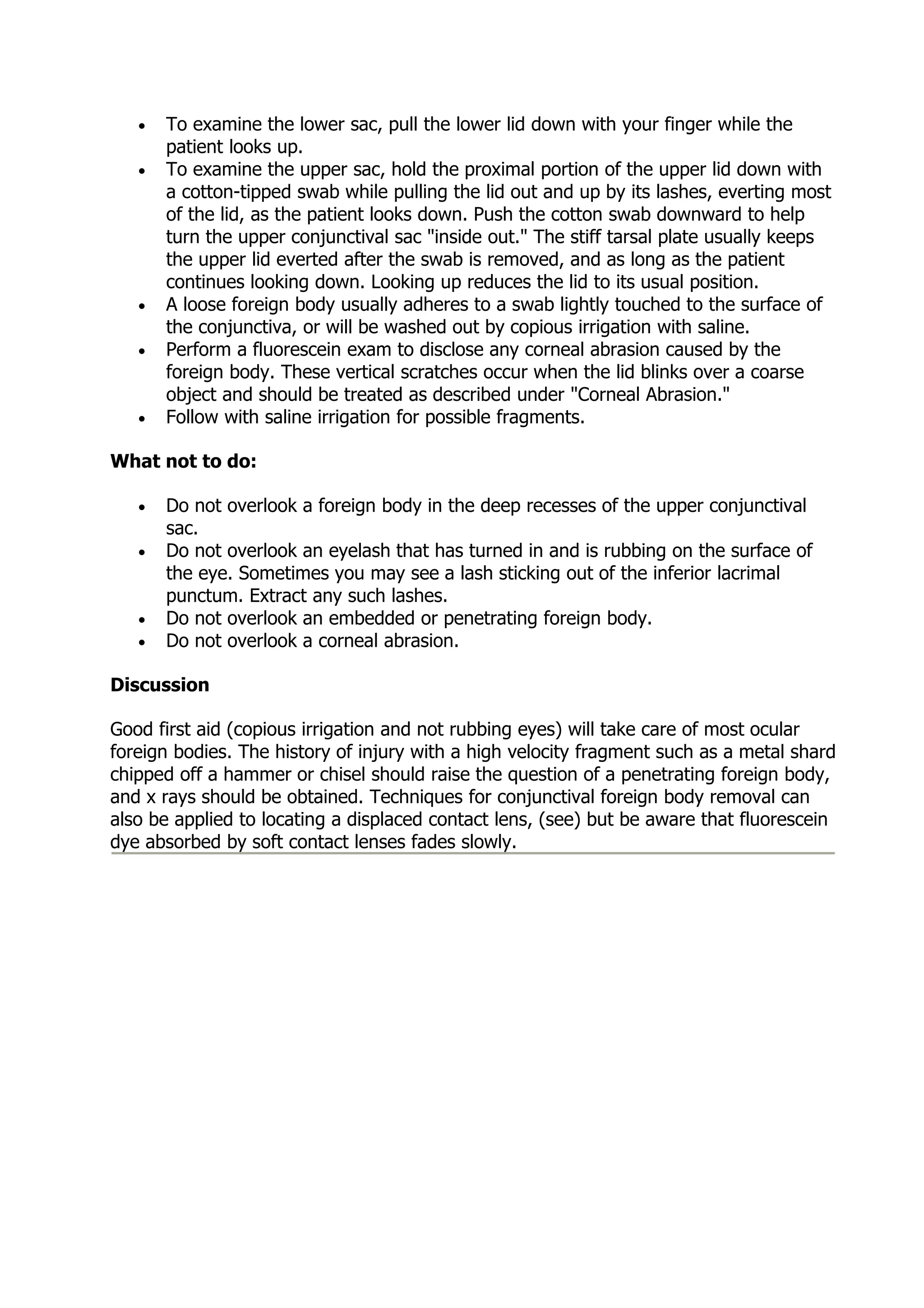 Conjunctival Foreign Body | DOC