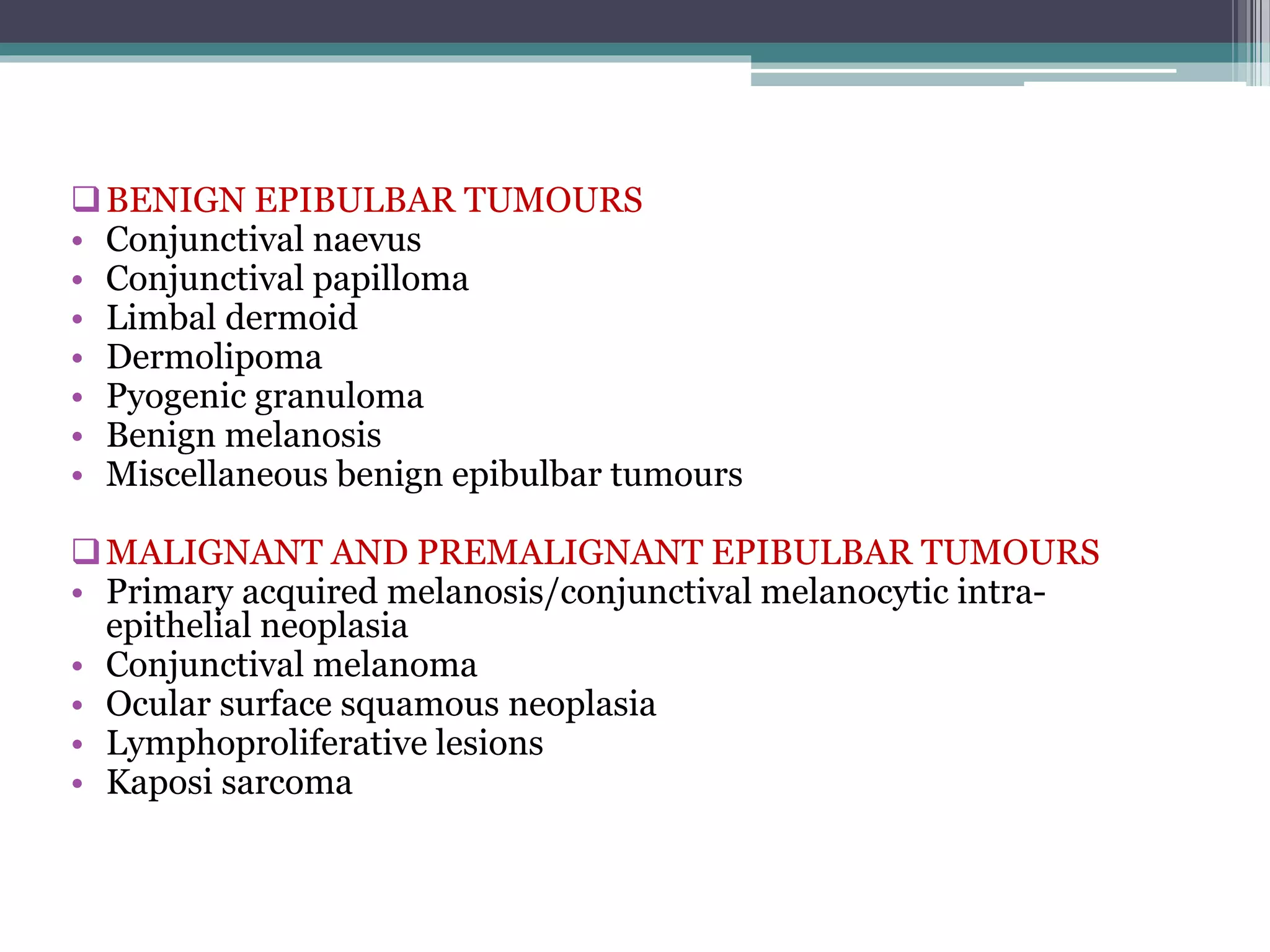 Conjunctival tumors | PPTX