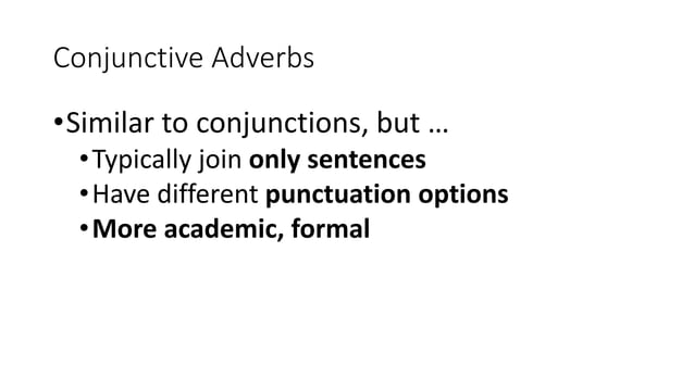 Conjunctive Adverbs | PPT