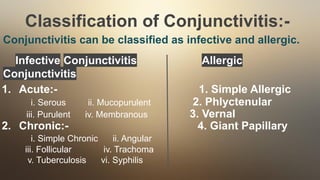 Conjunctivitis ppt by Optom Saharukh Alam | PDF