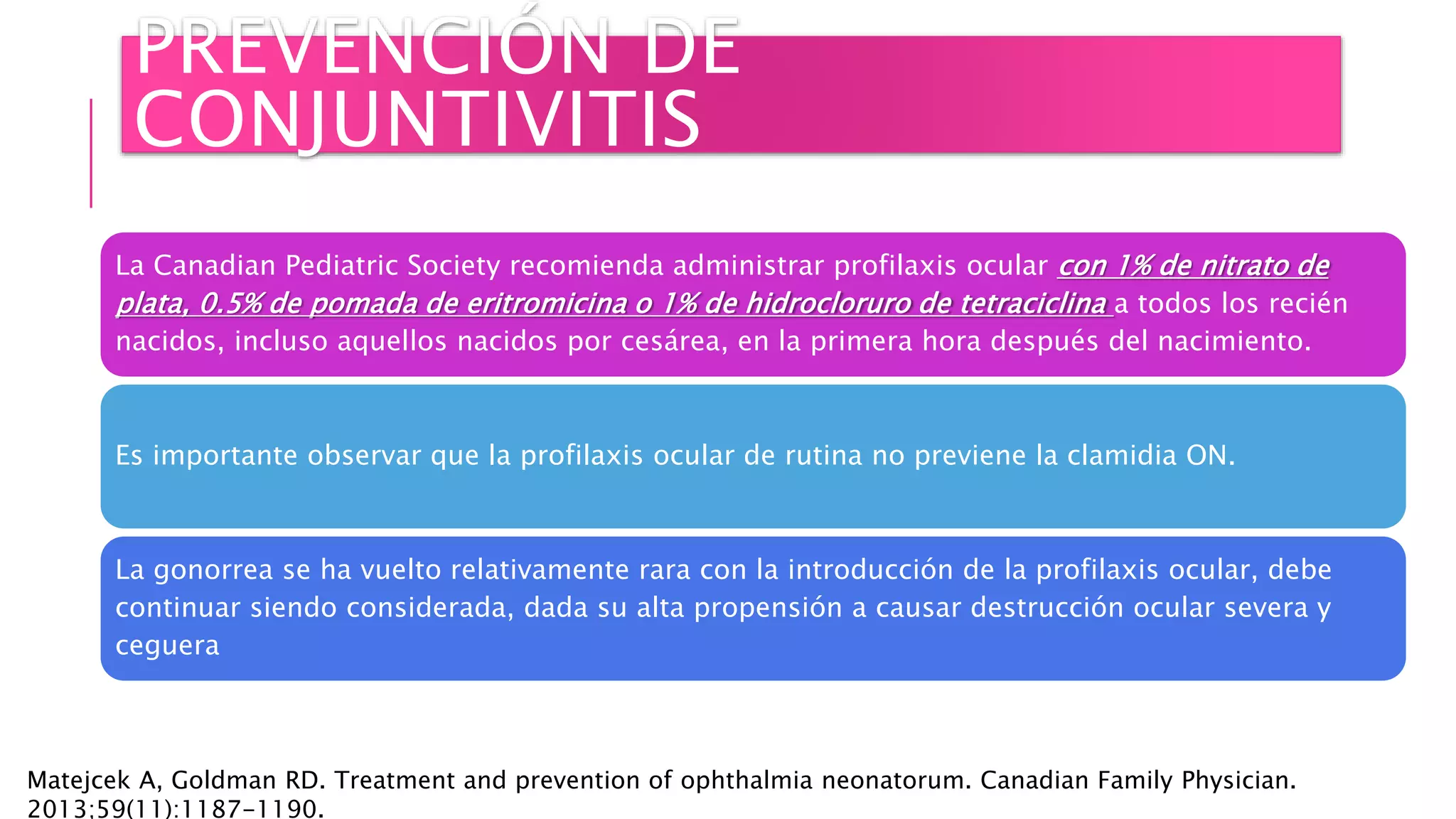 CONJUNTIVITIS NEONATAL | PPTX