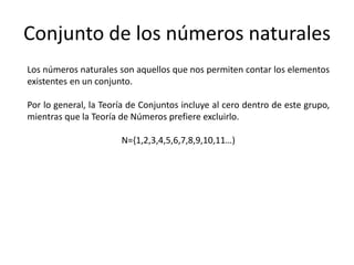 Conjunto de los números naturales y sus propiedades | PPTX