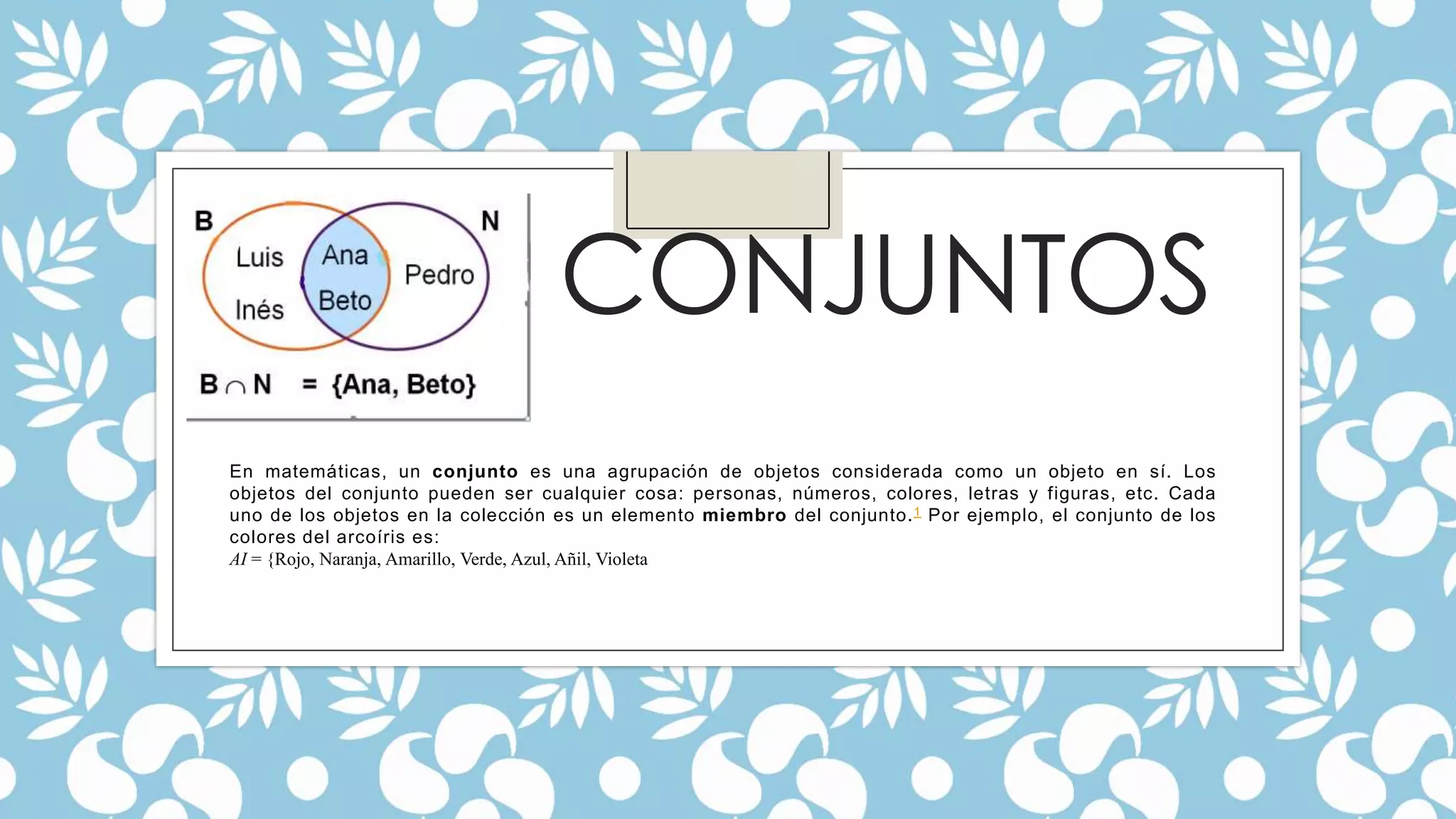 CONJUNTOS | PPTX