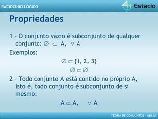 CONJUNTOS - TIPOS DE CONJUNTOS AULA 1 E 2 | PPT