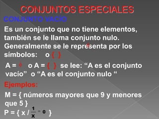Conjuntos especiales | PPTX