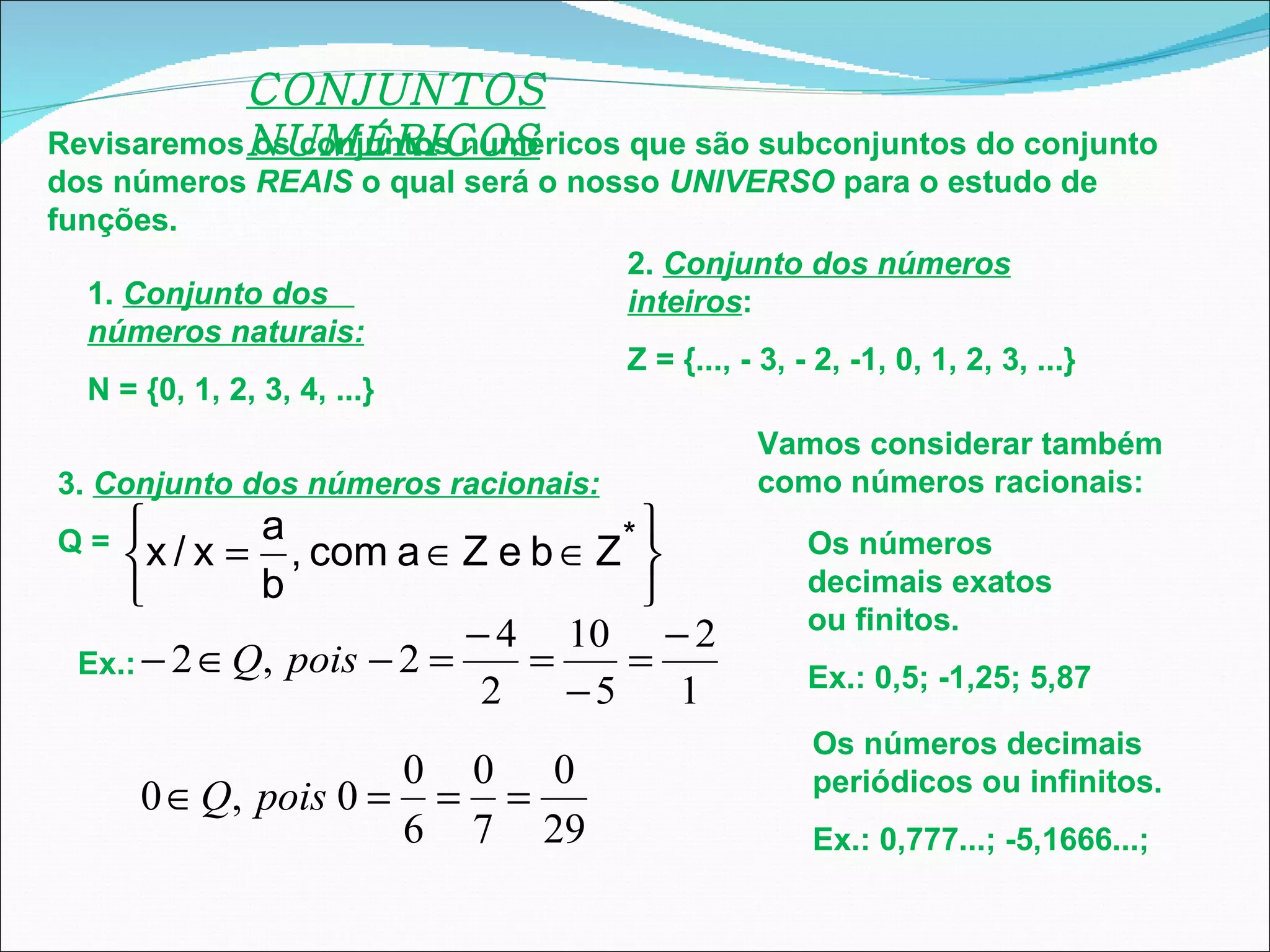 Conjuntos Numericos | PPT