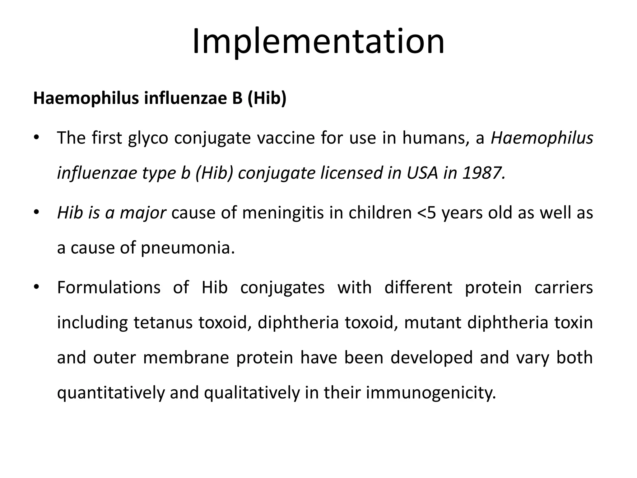 Conjugate vaccines | PPTX