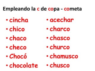 Con la letra ch, a leer | PDF