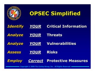 Conley Group Opsec Presentation | PDF