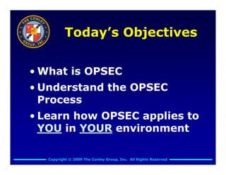 Conley Group Opsec Presentation | PDF