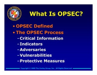 Conley Group Opsec Presentation | PPT