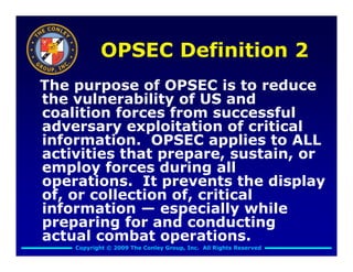 Conley Group Opsec Presentation | PPT
