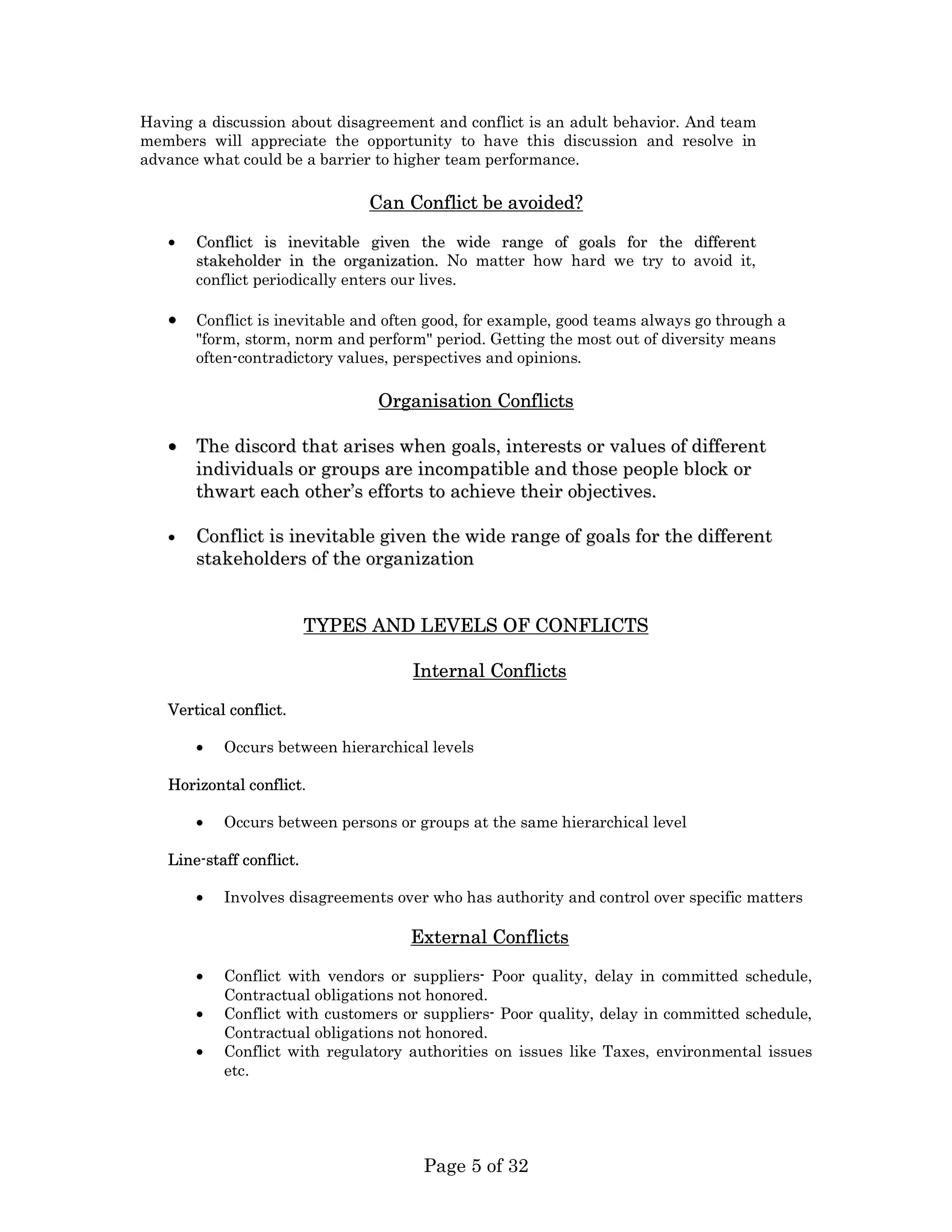 Conlict management | PDF